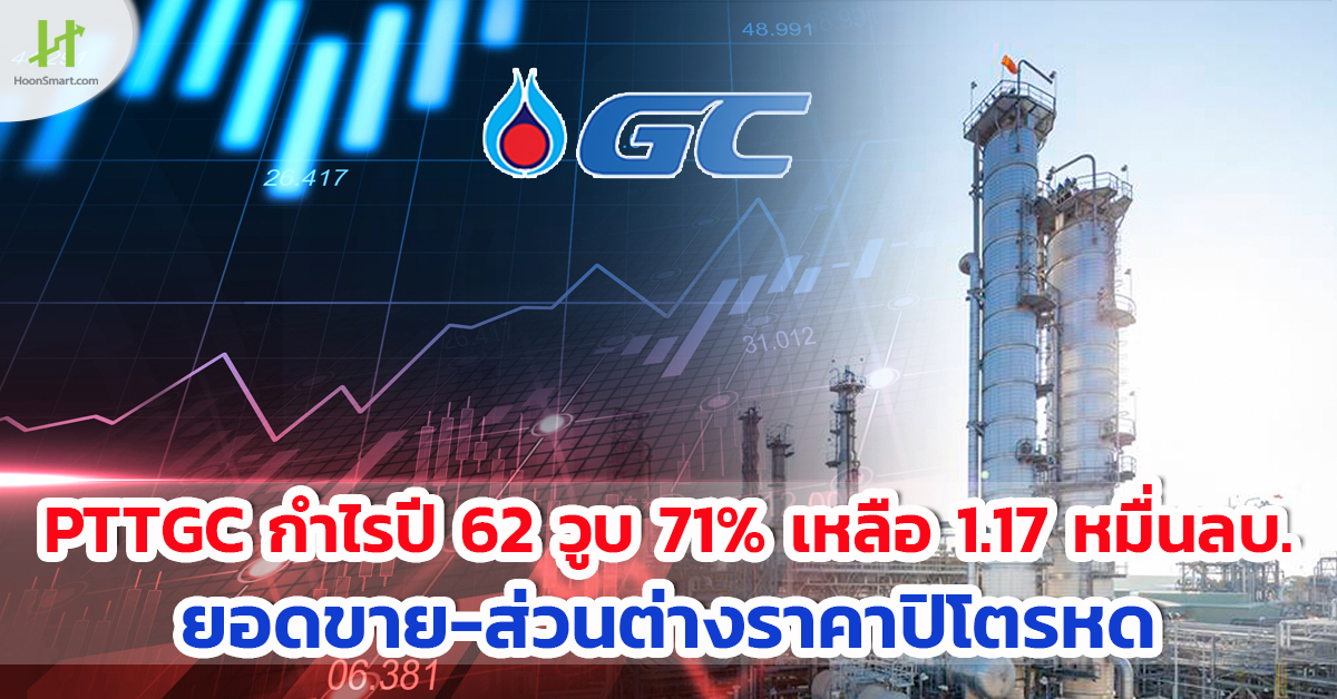 PTTGC กำไรปี 62 วูบ 71% เหลือ 1.17 หมื่นลบ. ยอดขาย-ส่วนต่างราคาปิโตรหด ...