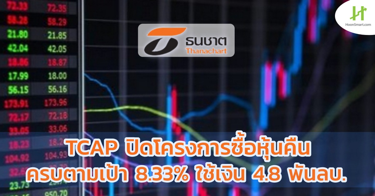 TCAP ปิดโครงการซื้อหุ้นคืนตามเป้า 8.33% ใช้เงิน 4.8 พันลบ. - Hoonsmart