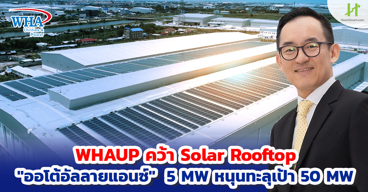 WHAUP คว้า Solar Rooftop "ออโต้อัลลายแอนซ์" 5 MW หนุนทะลุเป้า 50 MW - Hoonsmart