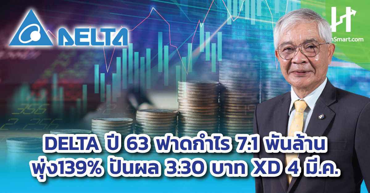 DELTA ปี63 ฟาดกำไร 7.1 พันล้าน พุ่ง139% - Hoonsmart