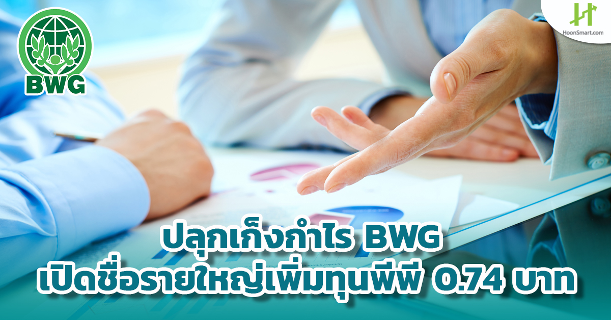 ปลุกเก็งกำไร BWG เปิดชื่อรายใหญ่เพิ่มทุนพีพี 0.74 บาท - Hoonsmart