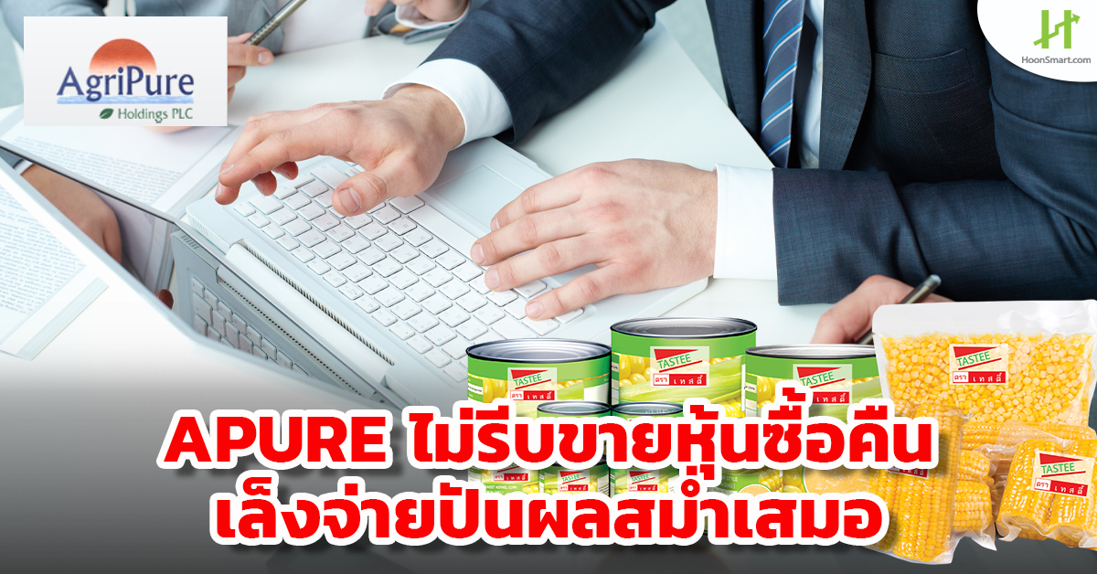 APURE ไม่รีบขายหุ้นซื้อคืน เล็งจ่ายปันผลสม่ำเสมอ - Hoonsmart