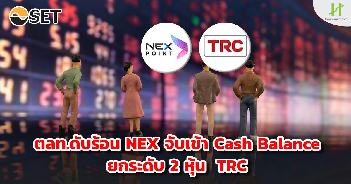 ตลท.ดับร้อน NEX จับเข้า Cash Balance ยกระดับ 2 หุ้น TRC - Hoonsmart