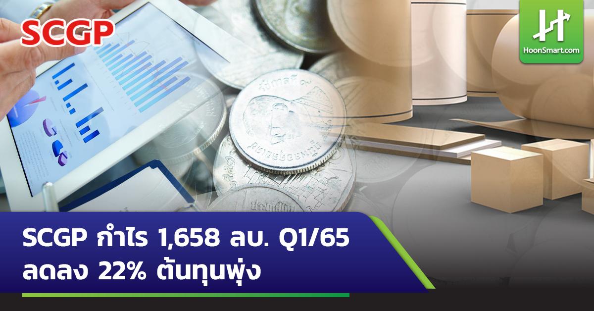 SCGP กำไร 1,658 ลบ. Q1/65 ลดลง 22% มั่นใจยอดขายดีขึ้น Q2 - Hoonsmart