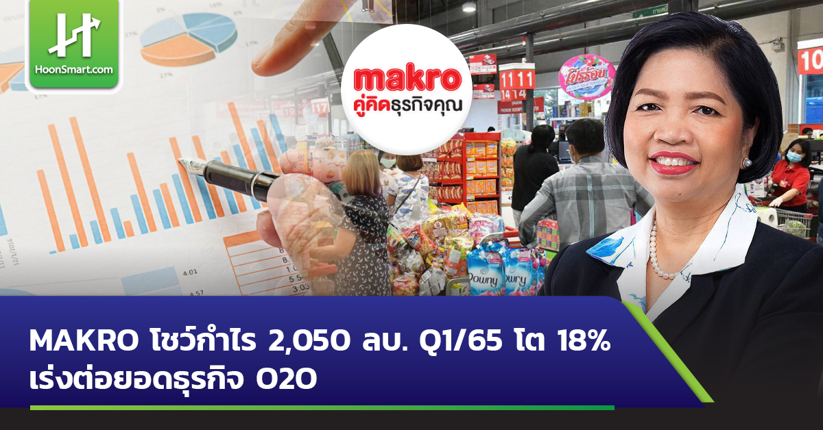MAKRO โชว์กำไร 2,050 ลบ. Q1/65 โต 18% เร่งต่อยอดธุรกิจ O2O - Hoonsmart