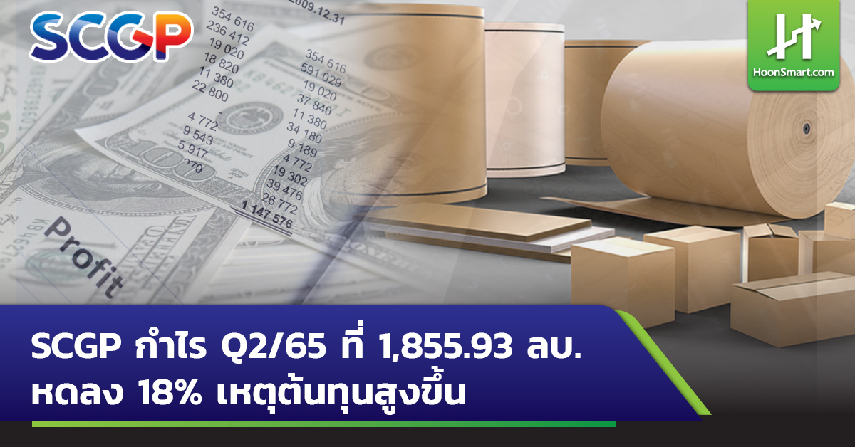 SCGP กำไร Q2/65 ที่ 1,855.93 ลบ. หดลง 18% เหตุต้นทุนสูงขึ้น - Hoonsmart