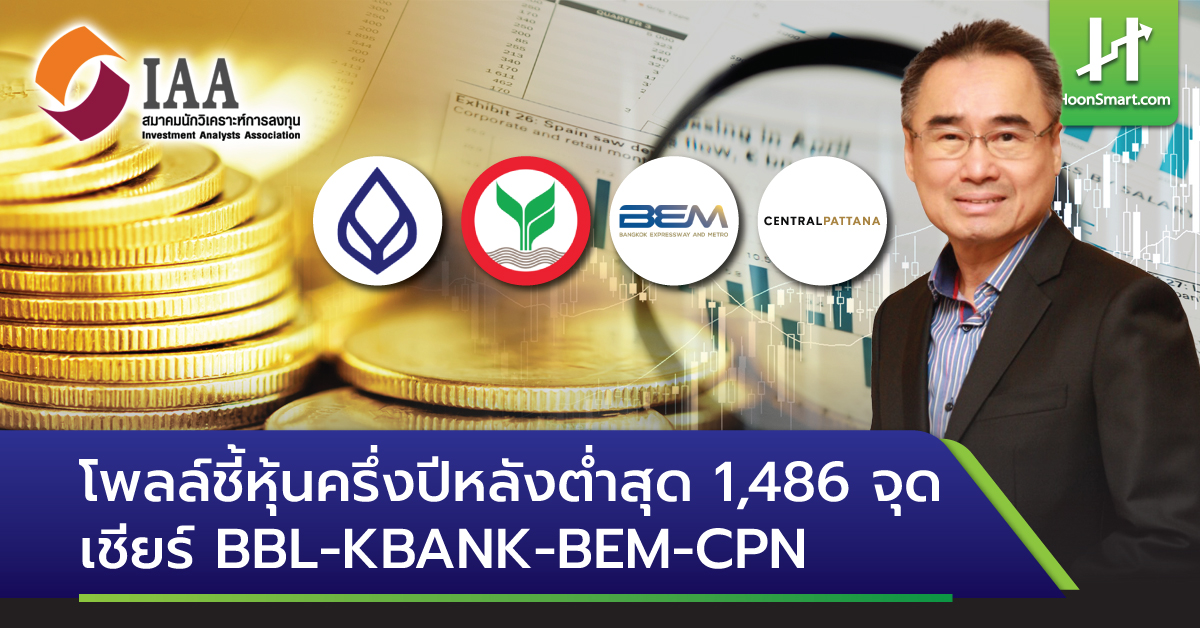 โพลล์ชี้หุ้นครึ่งปีหลังต่ำสุด 1,486 จุด เชียร์ BBL-KBANK-BEM-CPN - Hoonsmart