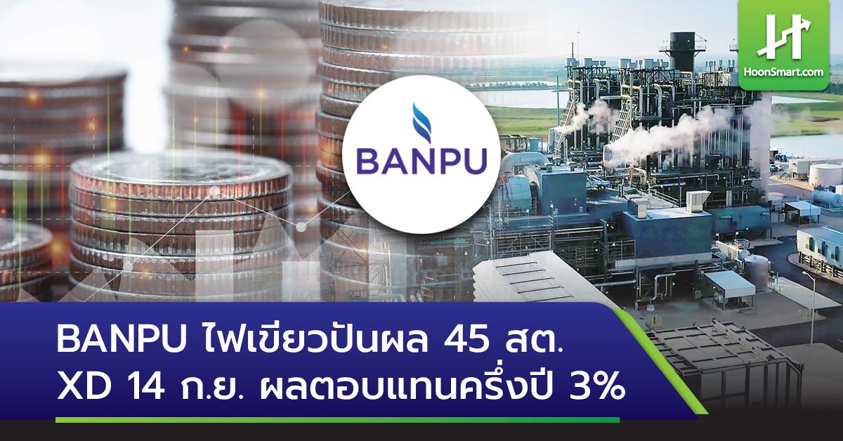 BANPU ไฟเขียวปันผล 45 สต. XD 14 ก.ย.ผลตอบแทนครึ่งปี 3% - Hoonsmart