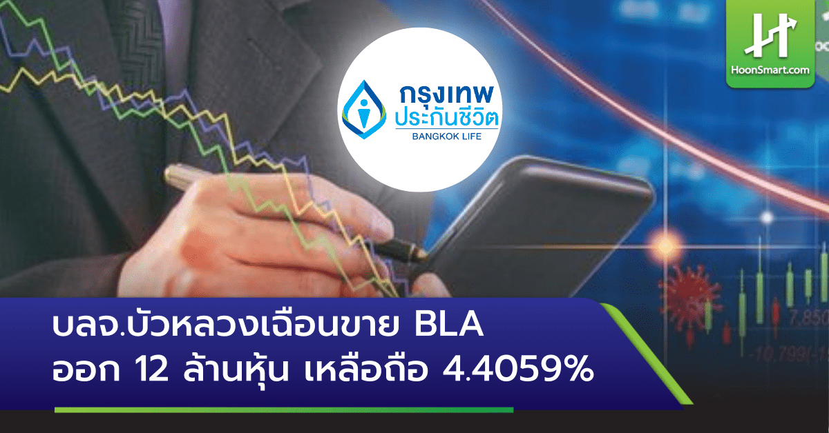 บลจ.บัวหลวงเฉือนขาย BLA ออก 12 ล้านหุ้น เหลือถือ 4.4059% - Hoonsmart