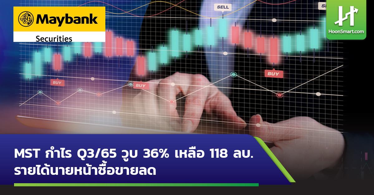 MST กำไร Q3/65 วูบ 36% เหลือ 118 ลบ. รายได้นายหน้าซื้อขายลด - Hoonsmart
