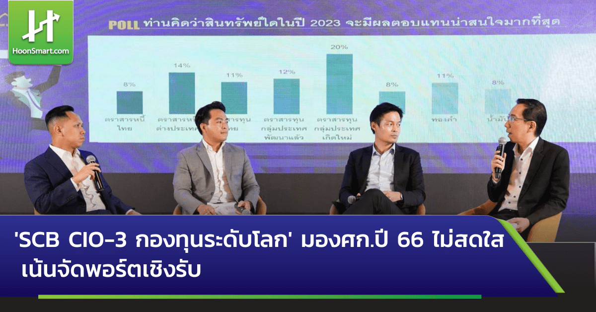 "SCB CIO - 3 กองทุนระดับโลก" มองศก.ปี 66 ไม่สดใส เน้นจัดพอร์ตเชิงรับ - Hoonsmart