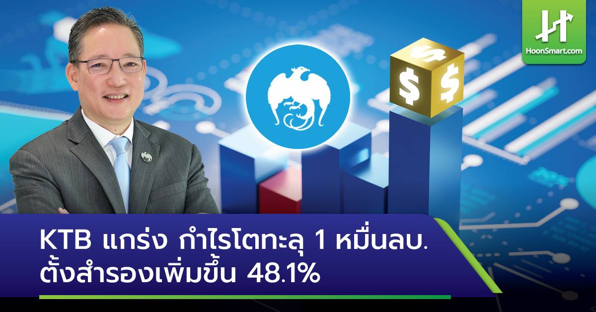 KTB แกร่ง กำไรโตทะลุ 1 หมื่นลบ.-ตั้งสำรองเพิ่มขึ้น 48.1% - Hoonsmart