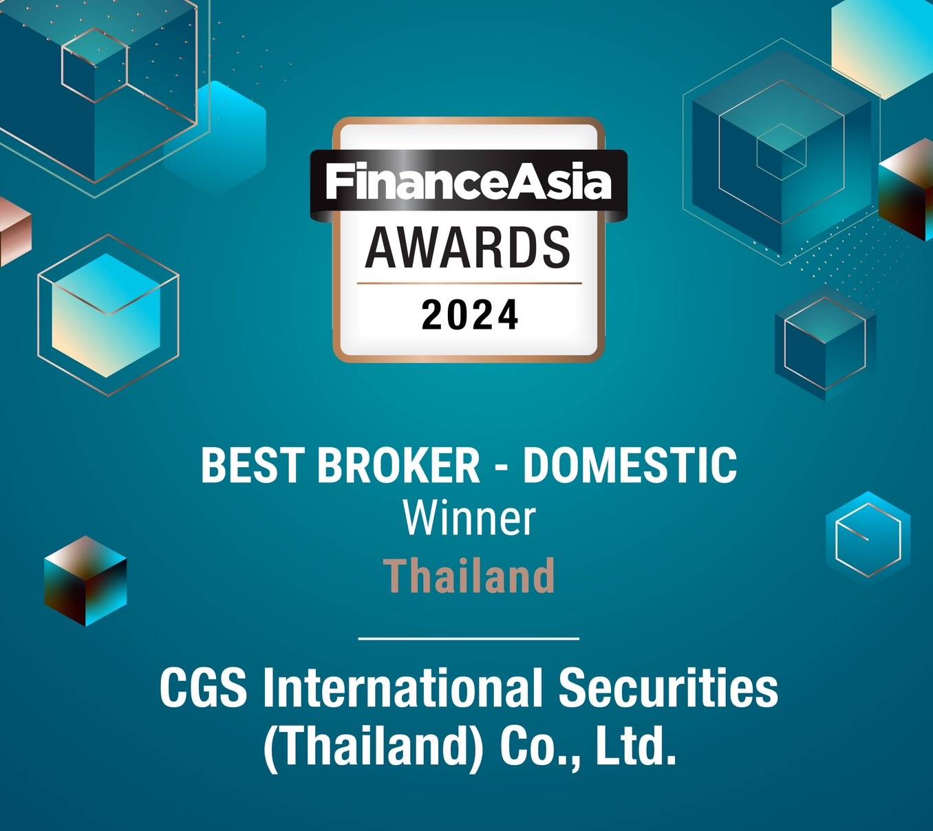 CGSI คว้ารางวัลโบรกเกอร์ยอดเยี่ยมไทย 2567 - Hoonsmart