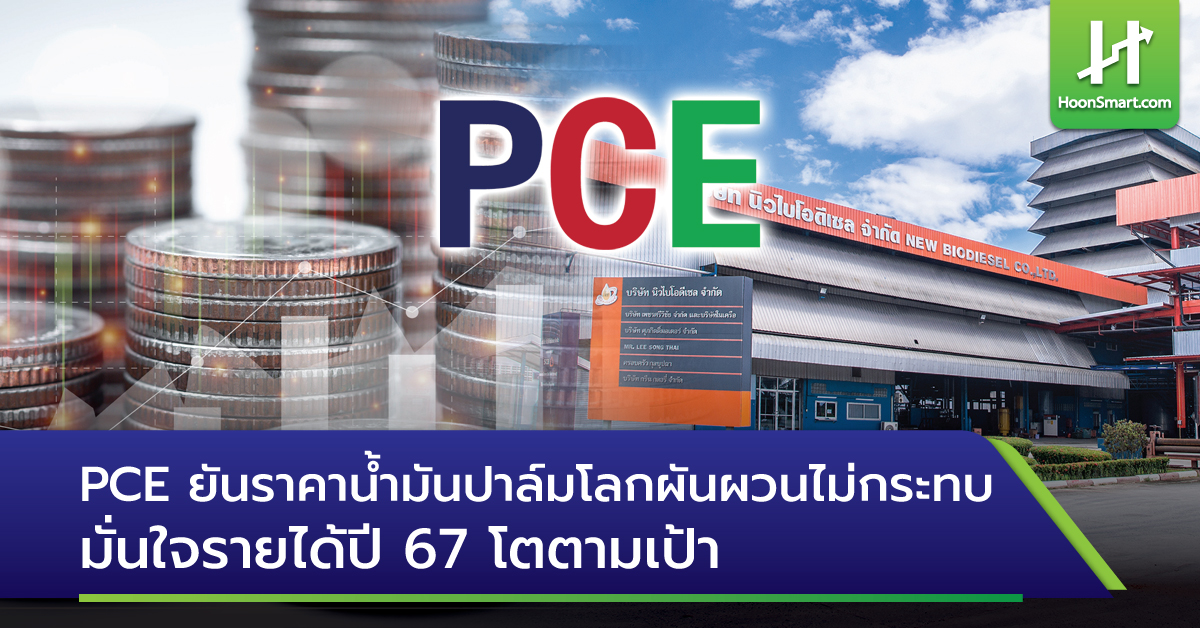 PCE ยันราคาน้ำมันปาล์มโลกผันผวนไม่กระทบ มั่นใจรายได้ปี 67 โตตามเป้า - Hoonsmart
