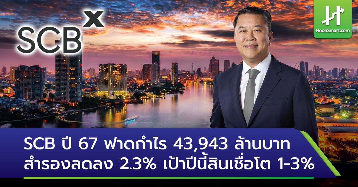 SCB ปี 67 ฟาดกำไร 43,943 ล้านบาท สำรองลดลง 2.3% เป้าปีนี้สินเชื่อโต 1-3% - Hoonsmart