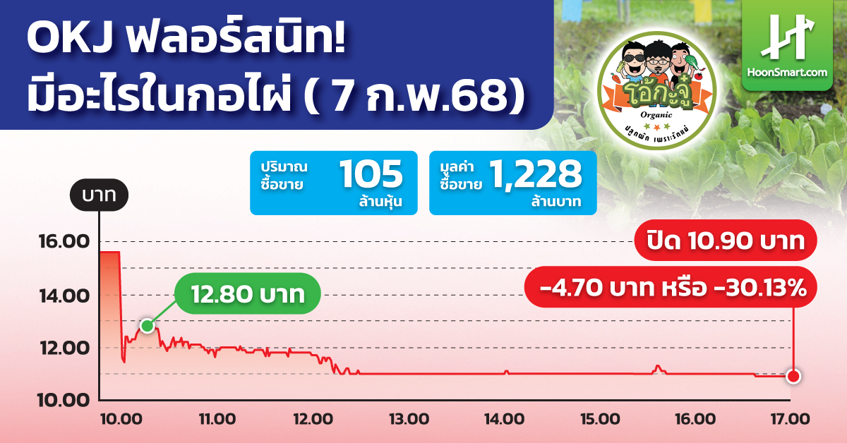 OKJ ฟลอร์สนิท! เกิดอะไรขึ้น แค่กำไรดิ่ง แห่หั่นเป้าปี68 ? - Hoonsmart