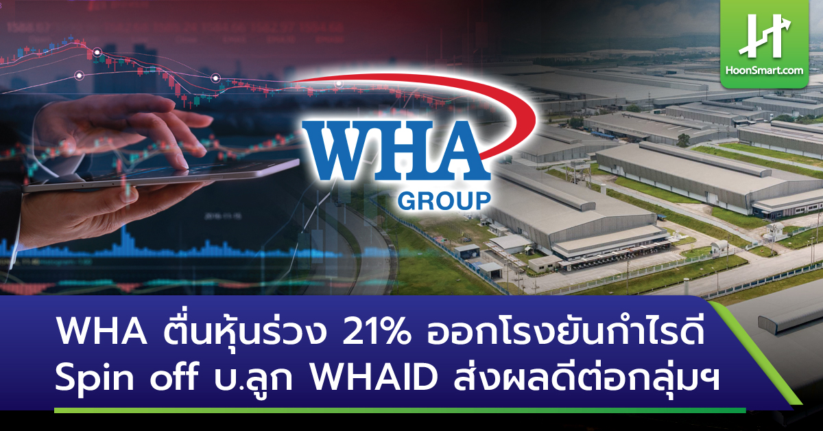 WHA ตื่นหุ้นร่วง 21% ออกโรงยันกำไรดี Spin Off บ.ลูก WHAID ส่งผลดีต่อกลุ่มฯ - Hoonsmart