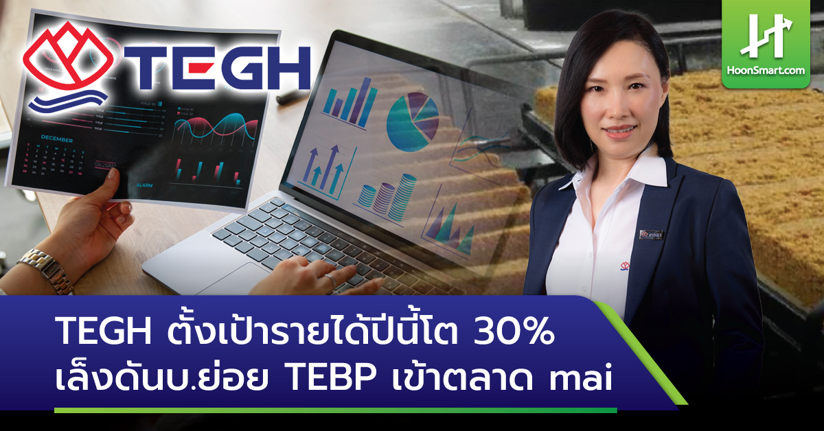 TEGH ตั้งเป้ารายได้ปีนี้โต 30% เล็งดันบ.ย่อย TEBP เข้าตลาด Mai - Hoonsmart