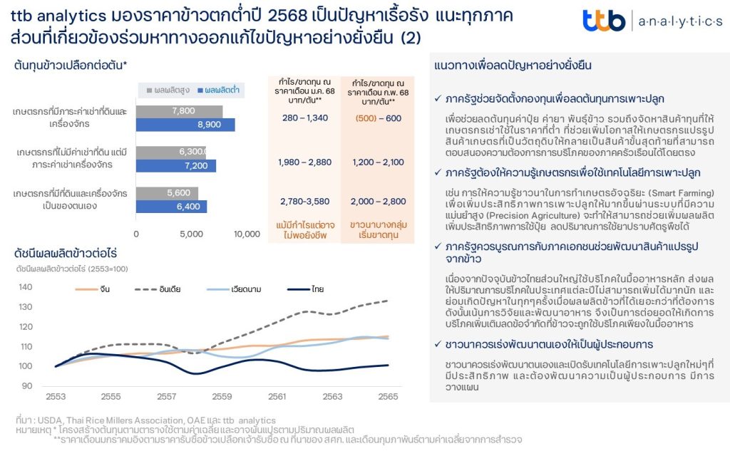 Ttb Analytics มองราคาข้าวตกต่ำปี 68 เป็นปัญหาเรื้อรัง - Hoonsmart