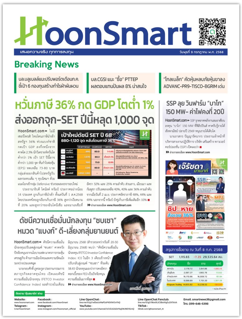 หนังสือพิมพ์ HoonSmart ปีที่ 8 ฉบับวันที่ 9 ก.ค. 2568 - Hoonsmart