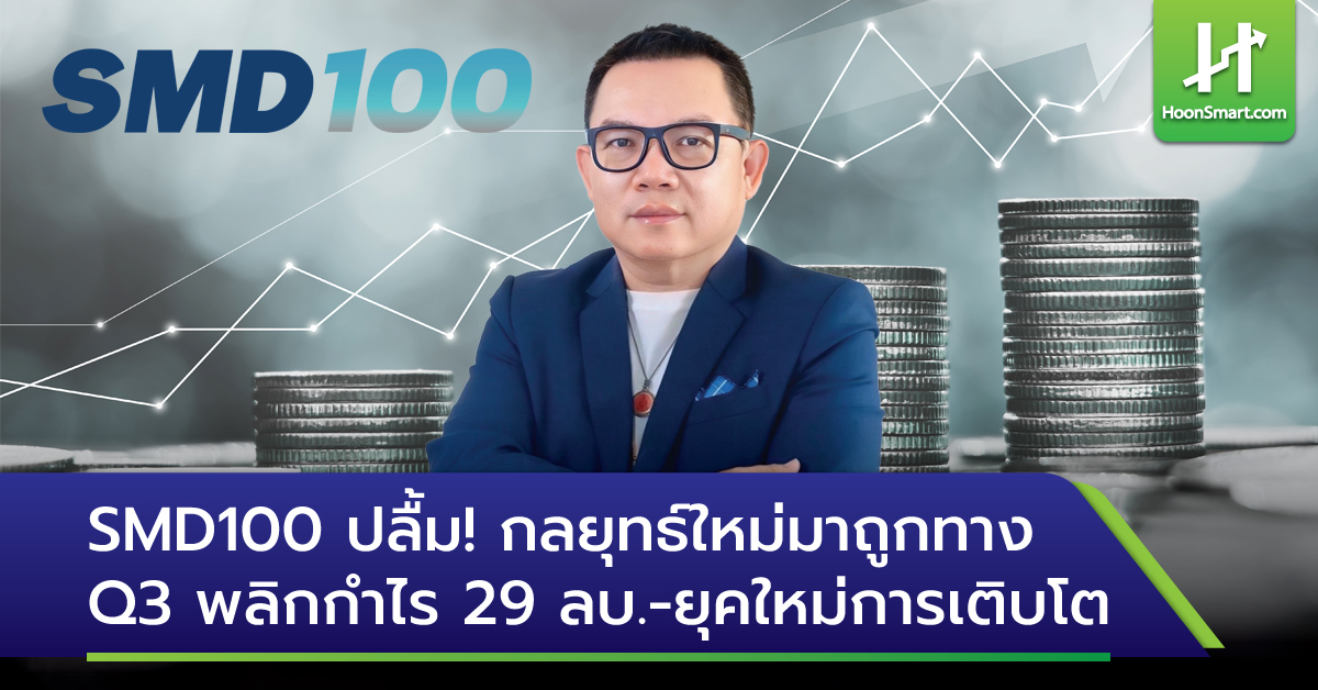 SMD100 ปลื้ม ! Q3 พลิกกำไร 29 ลบ. ปักหมุด ! ยุคใหม่การเติบโต - Hoonsmart